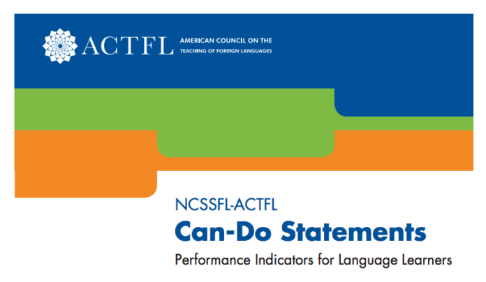 “Can Do” Statements for Better Language Learning