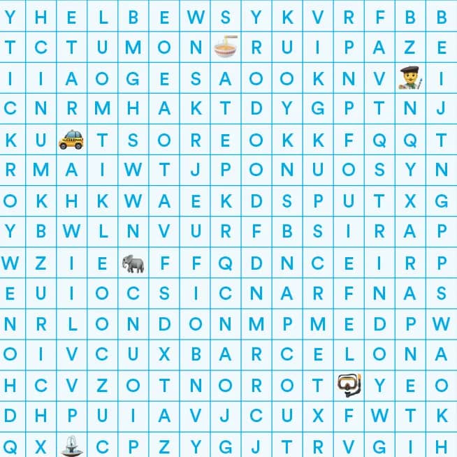Hands-on activity: Emoji word search | EF Tours Blog